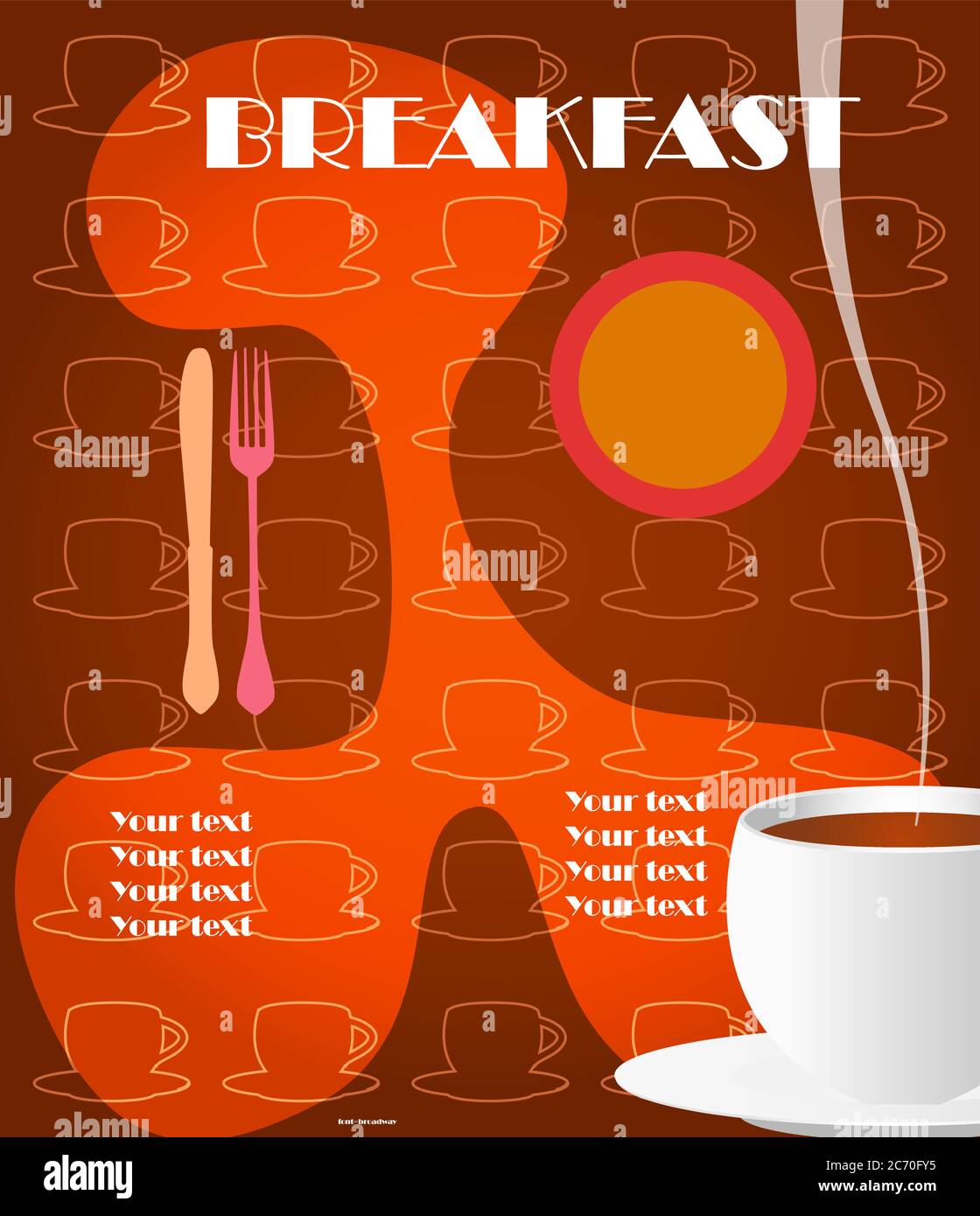 Vintage menu,breakfast card design template, free copy sapce Stock ...