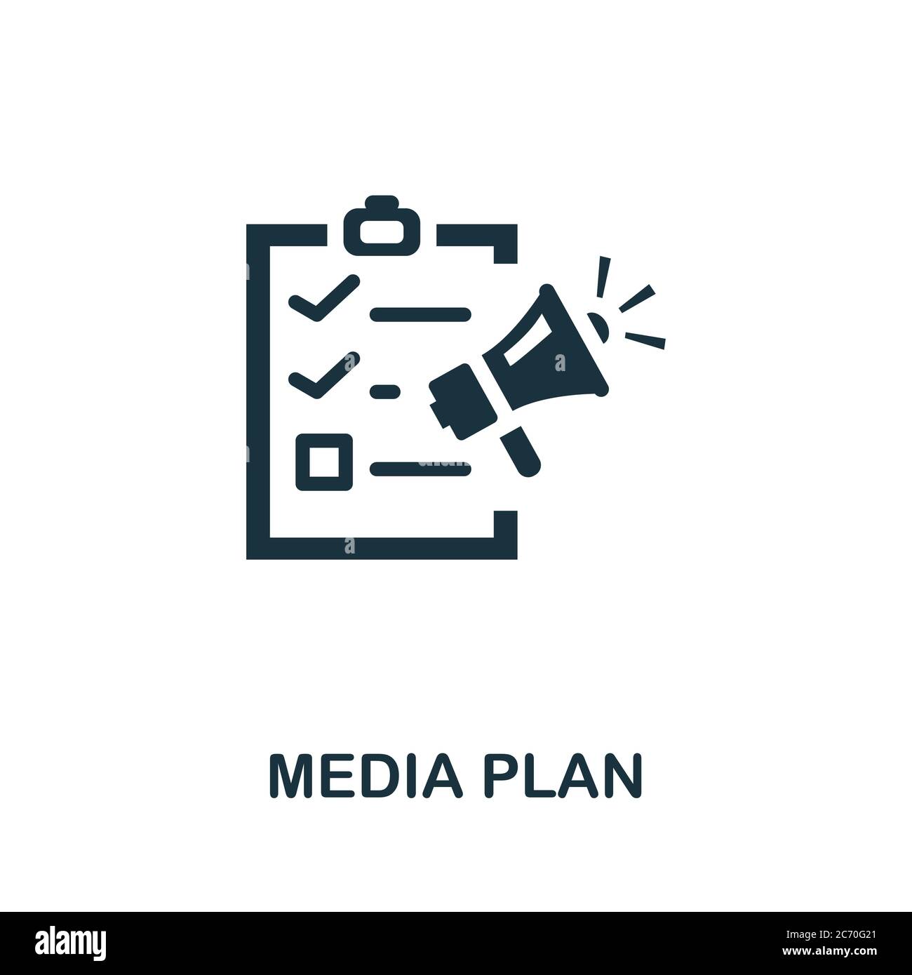 Media Plan icon. Simple element from business management collection ...
