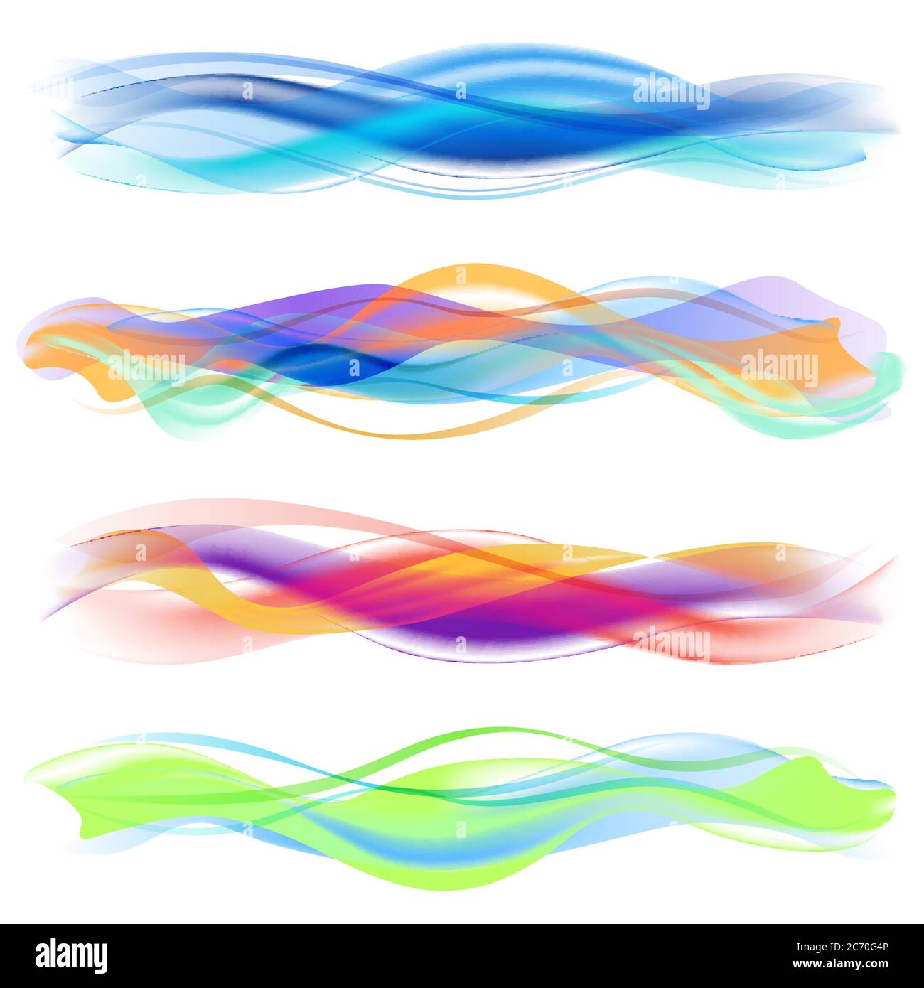 Abstract Colored Wave set. Vector Illustration isolated Stock Vector ...