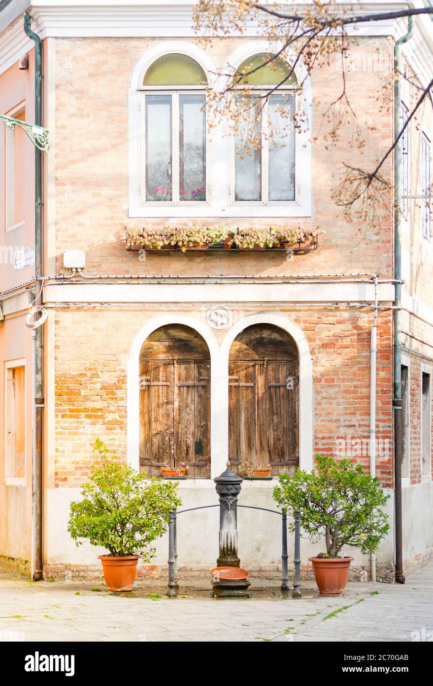 Venice Italy. Beautiful city spot, a typical building of this old town ...