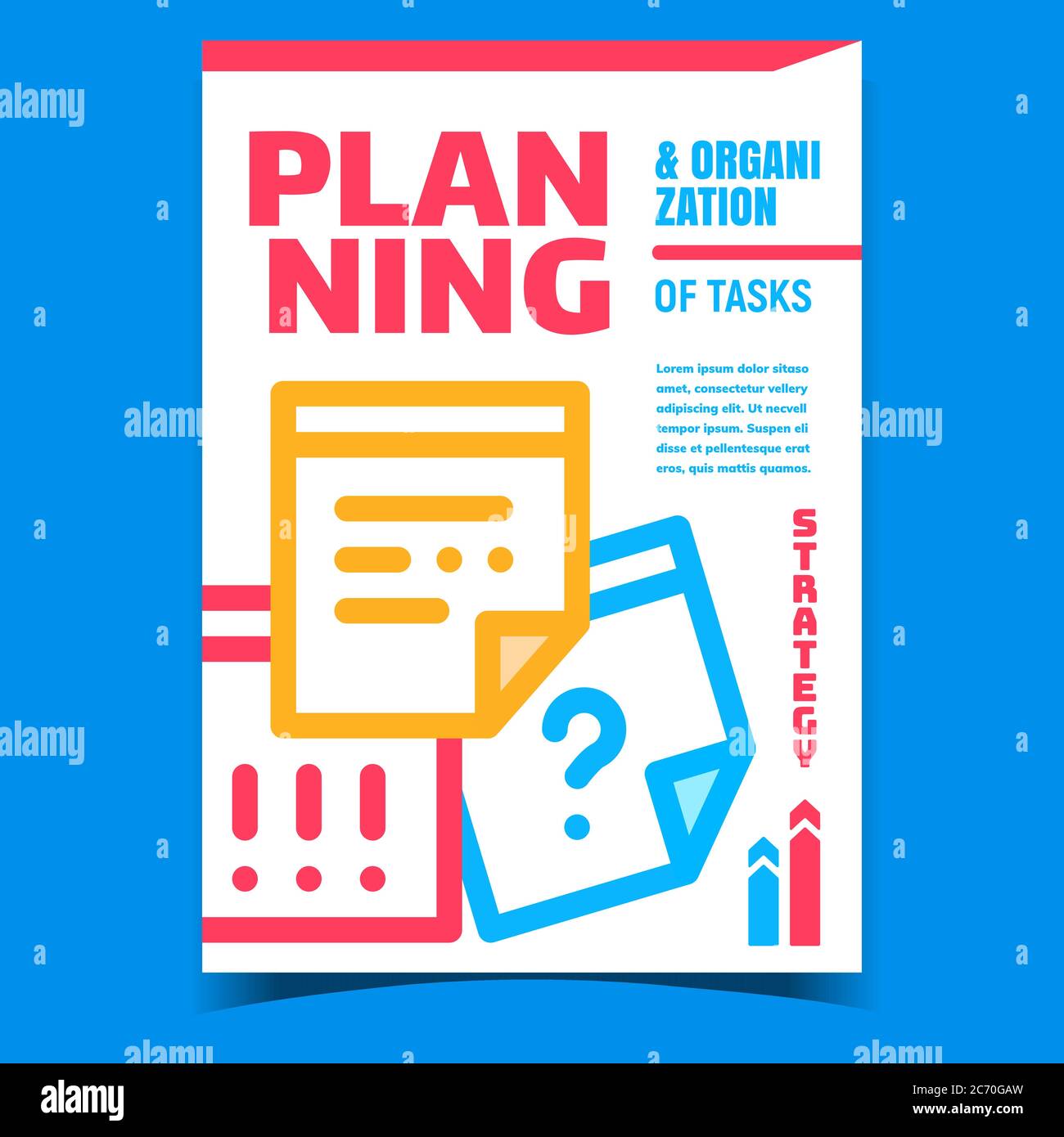 Planning And Organization Tasks Banner Vector Stock Vector Image & Art ...