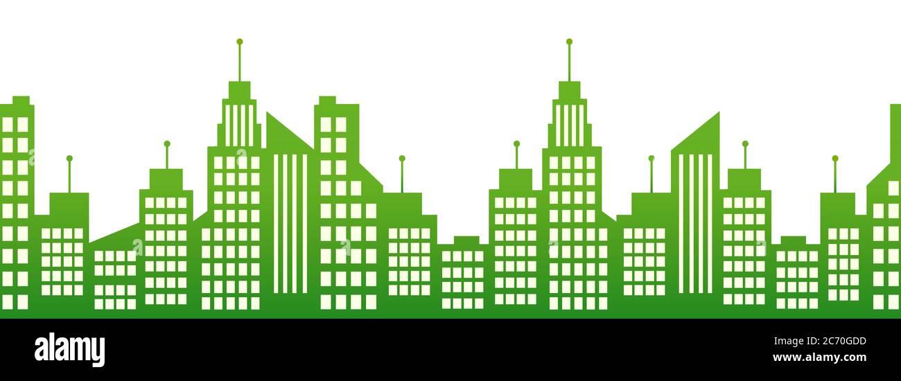 Cityscape, city houses seamless border, urban multi-story building ...
