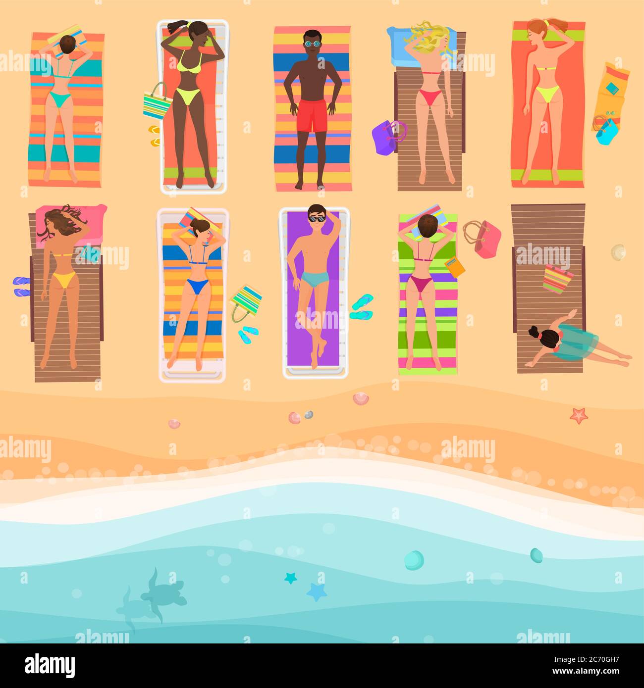 Sunbathing with clothes on Stock Vector Images - Alamy