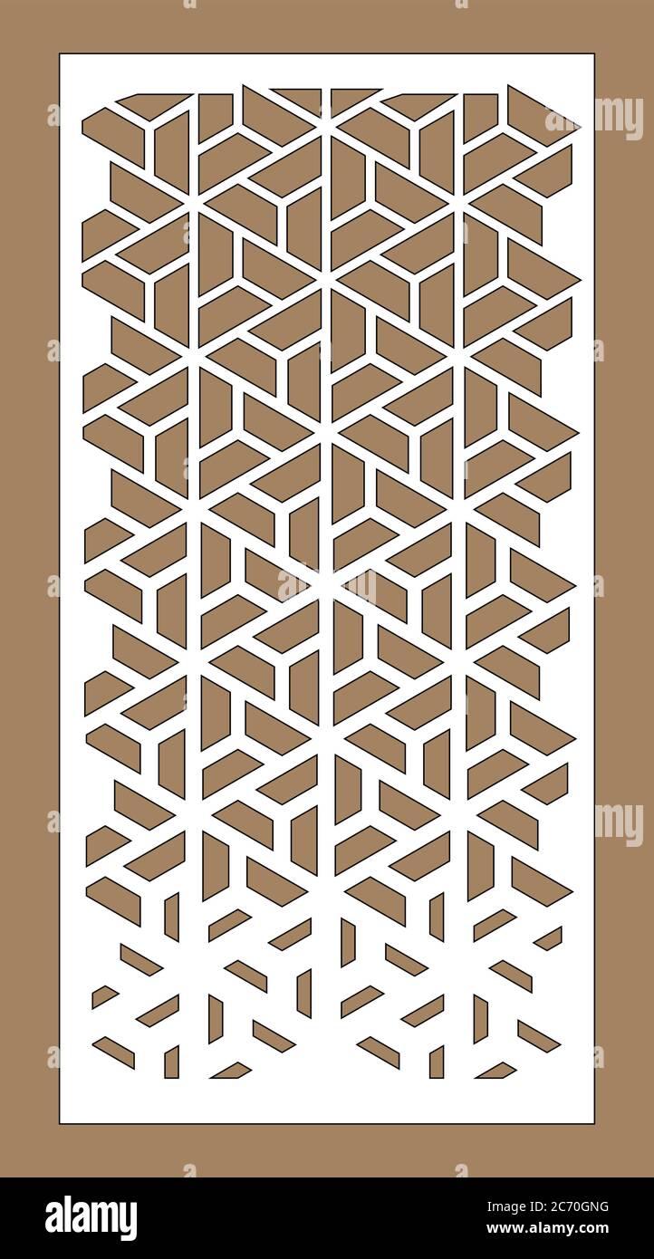 Laser cutting. Arabesque decorative vector panel. Template for interior ...