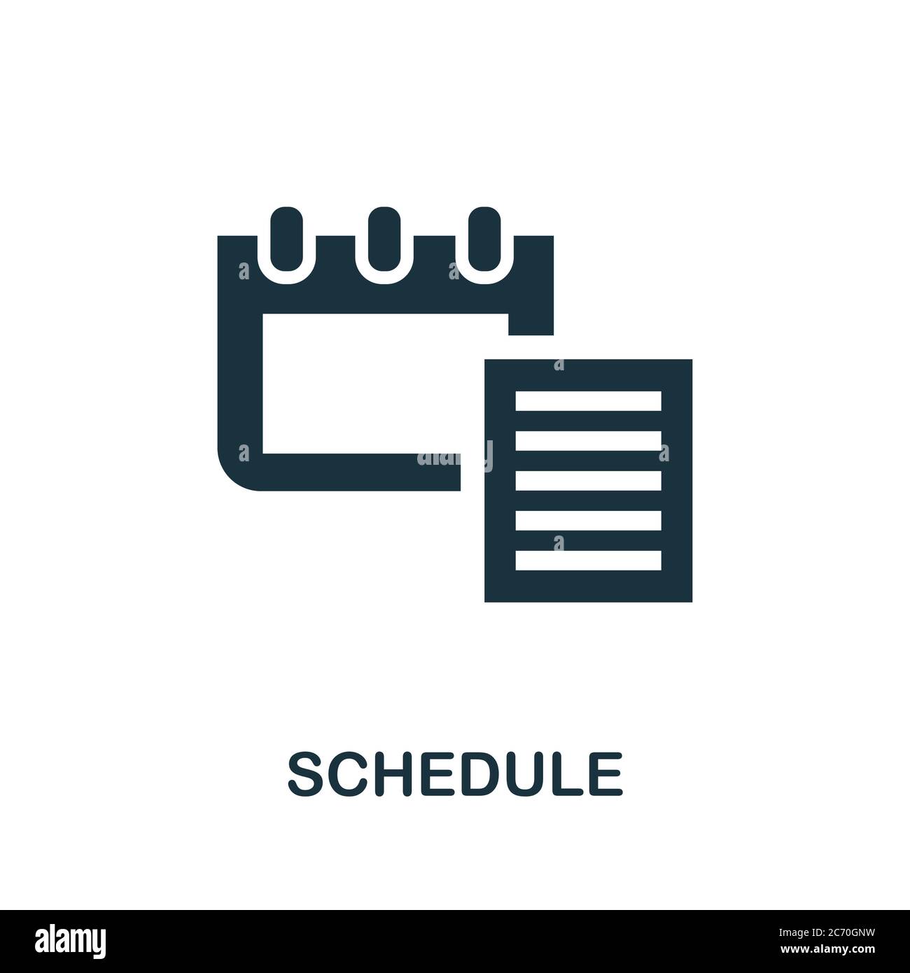 Schedule icon. Simple element from well sleep collection. Creative ...