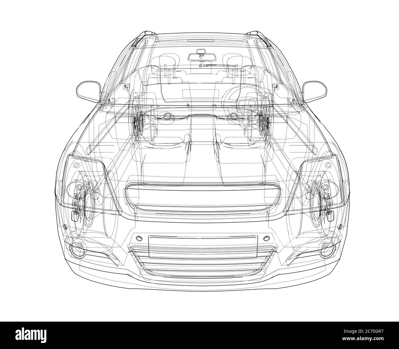 Concept car. 3D illustration Stock Photo - Alamy