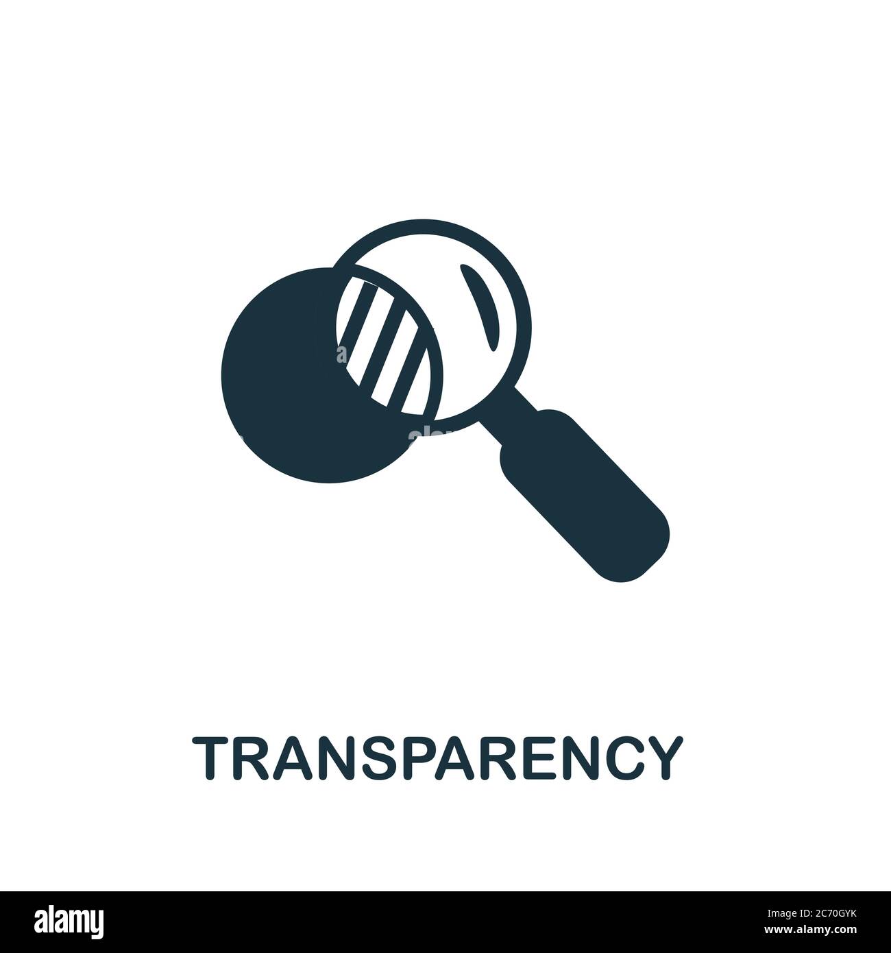 Transparency icon. Simple element from business management collection ...