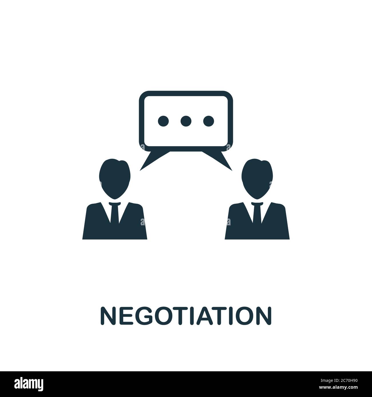 Negotiation icon. Simple element from business management collection ...