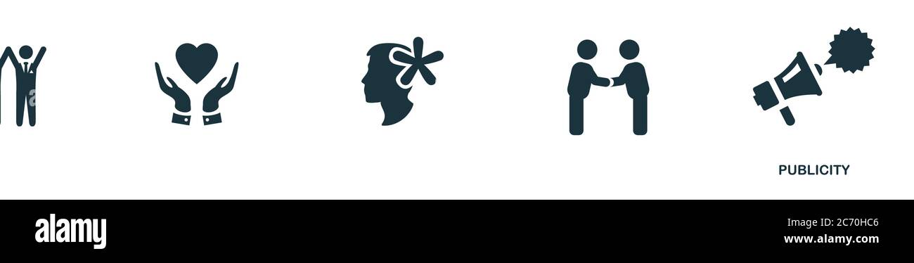 Publicity icon. Simple element from business management collection ...