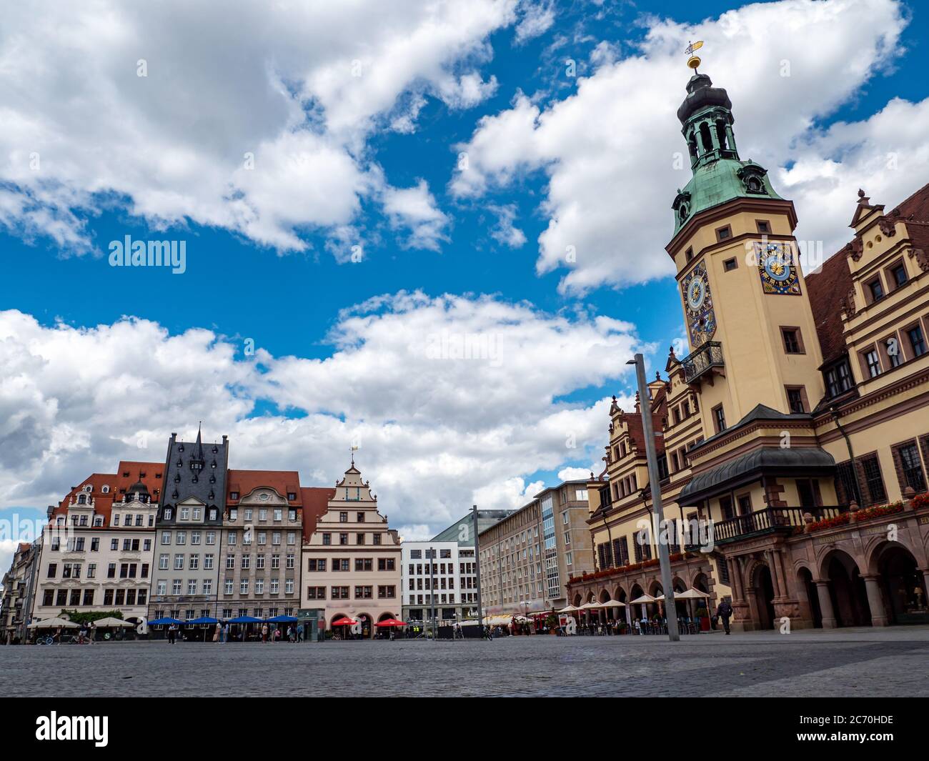 Leipzig town hall with market square Stock Photo - Alamy