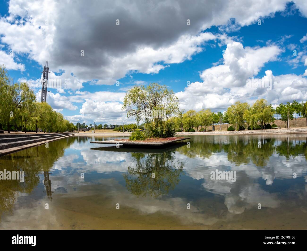 Lake in the Leipzig Exhibition Center Leipzig Germany Stock Photo - Alamy