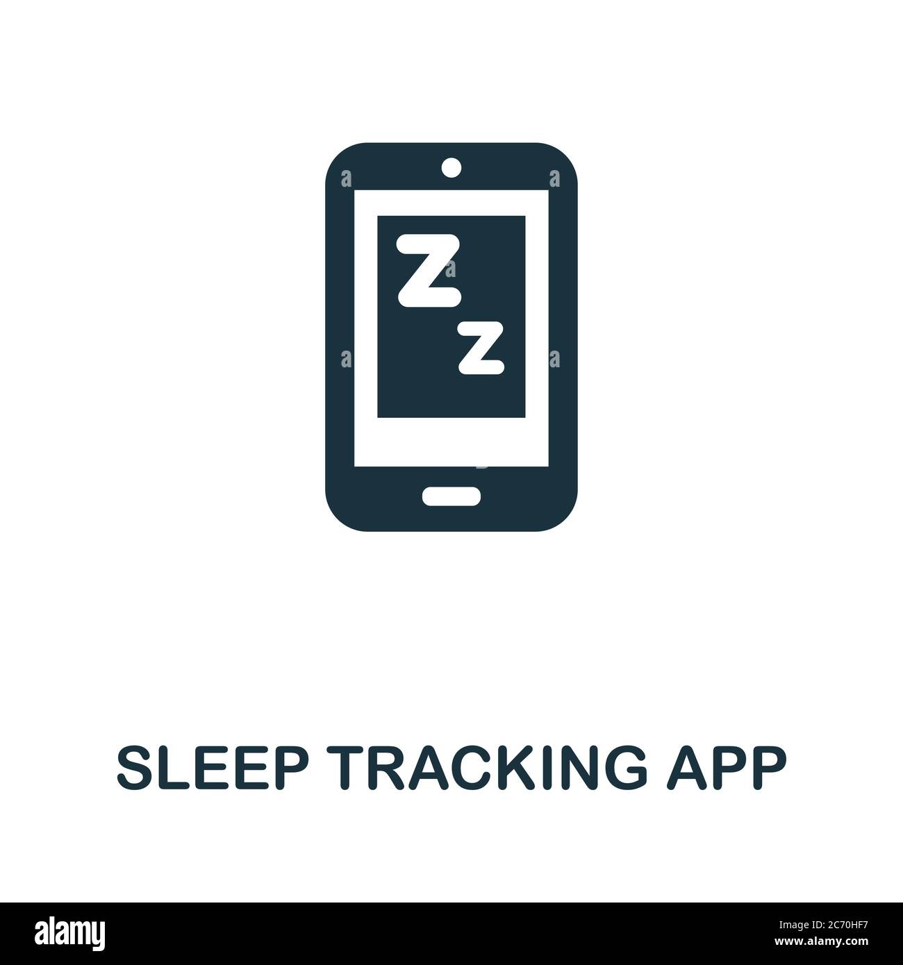 Sleep Tracking App icon. Simple element from well sleep collection ...