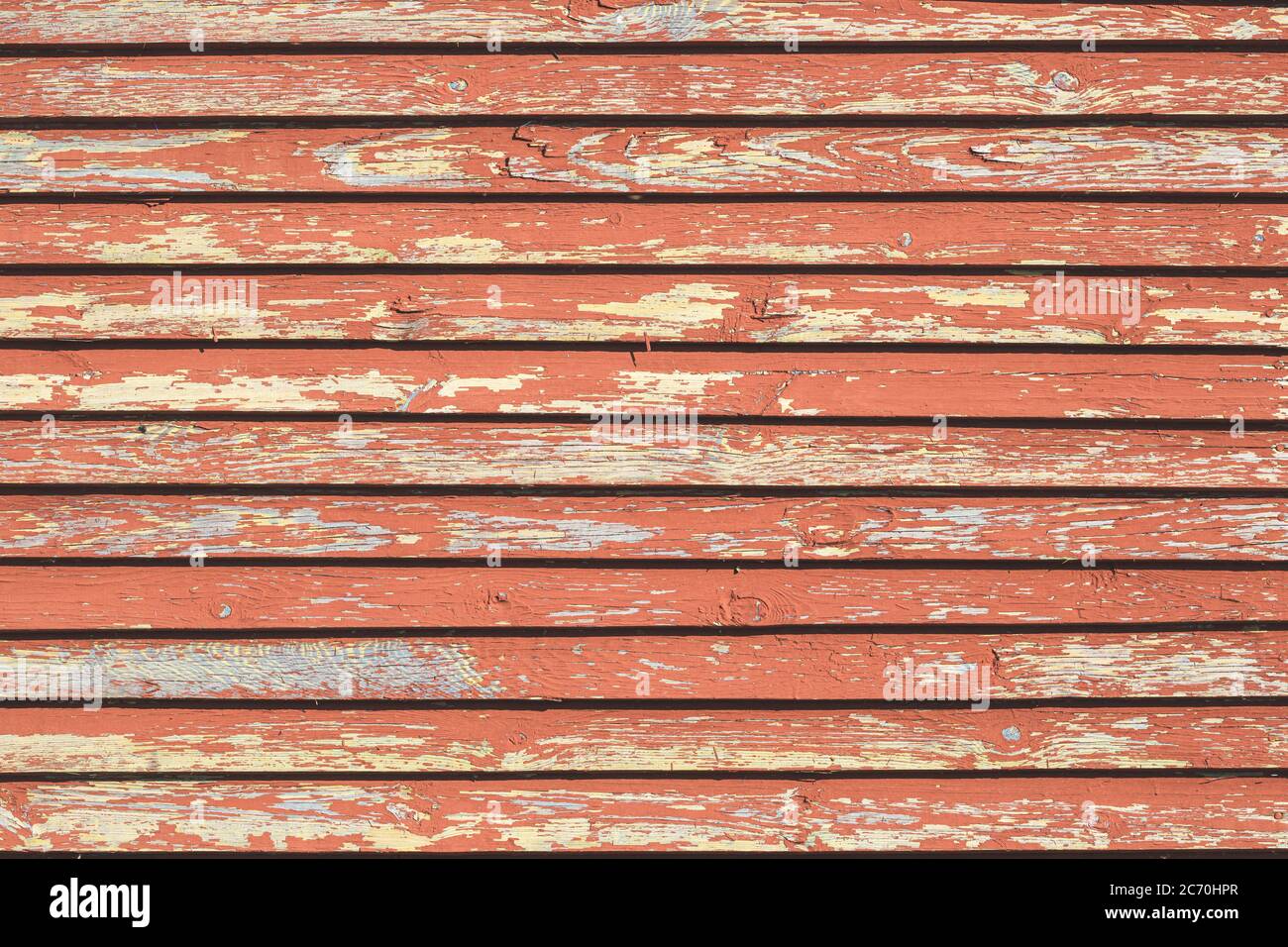 Aged Natural Old Red Color Obsolete Wooden Board Background. Grungy ...