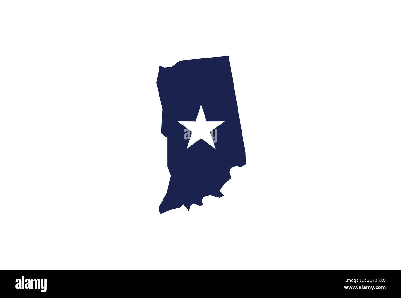 Indiana map outline U.S. state vector illustration Stock Vector Image ...
