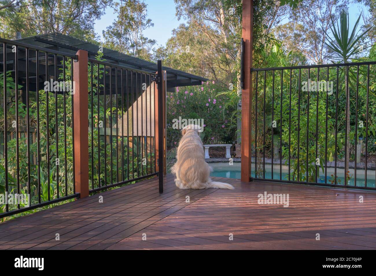 Open gate swimming pool hi-res stock photography and images - Alamy