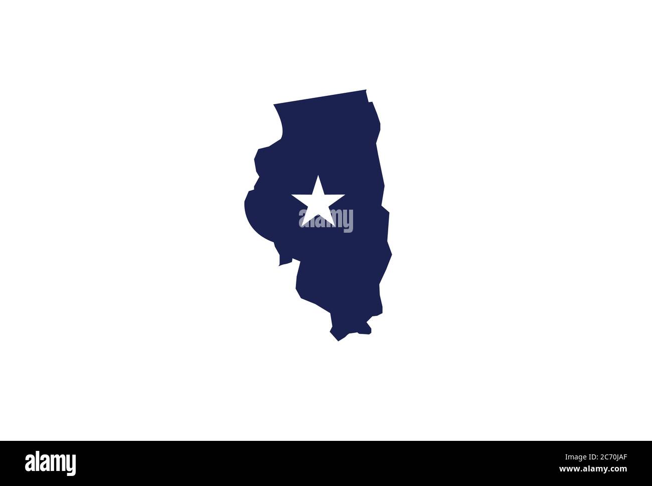 Illinois map outline U.S. vector illustration Stock Vector Image & Art ...