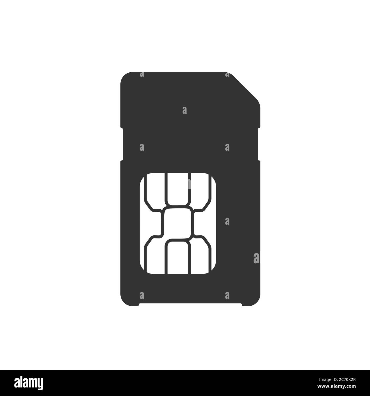 SIM card. Simple vector illustration for websites and apps, isolated on ...