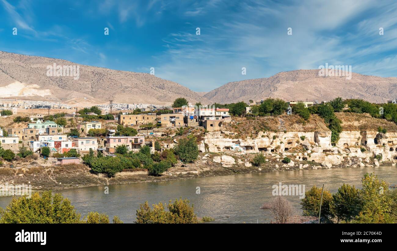 Hasankeyf, Turkey - October 2019: Remains of the town of Hasankeyf on ...