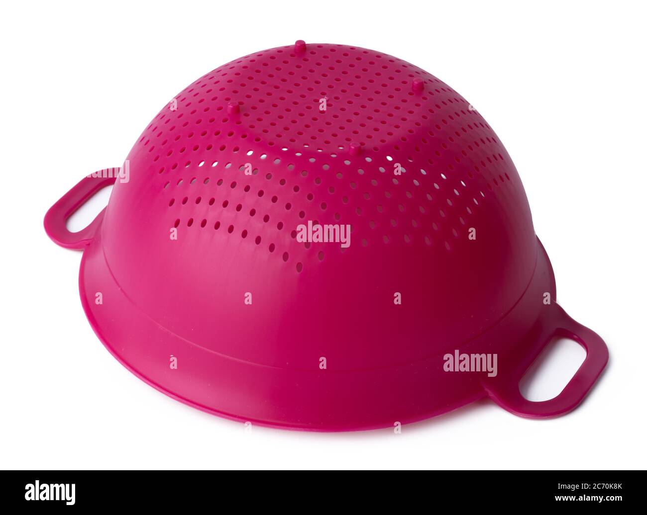 New plastic kitchen colander isolated on white Stock Photo - Alamy