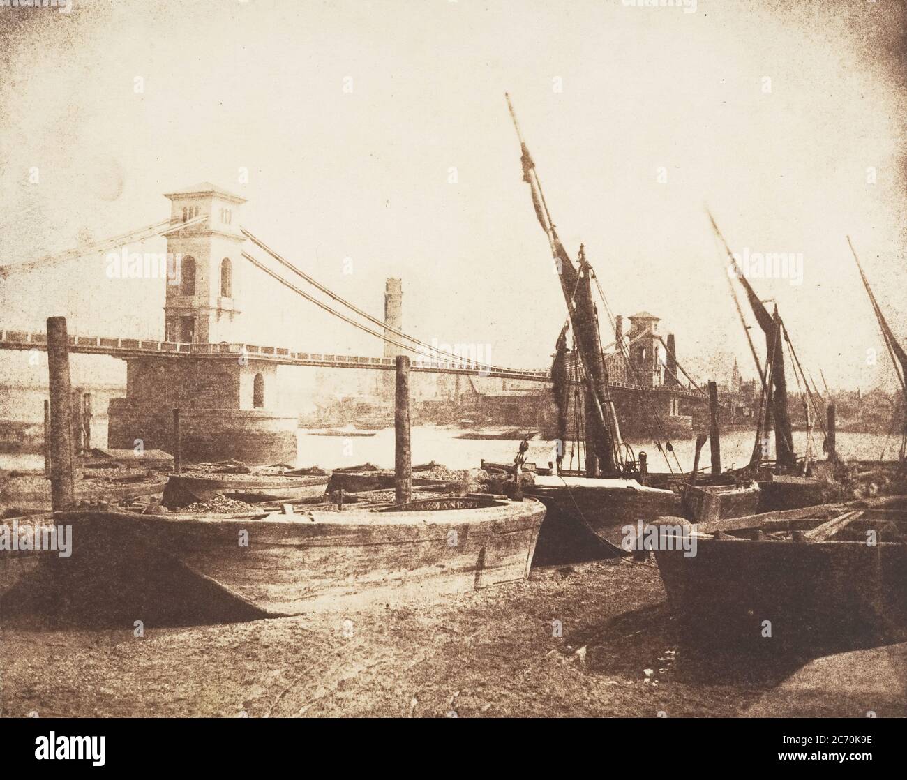 [Hungerford Suspension Bridge], ca. 1845 Stock Photo - Alamy