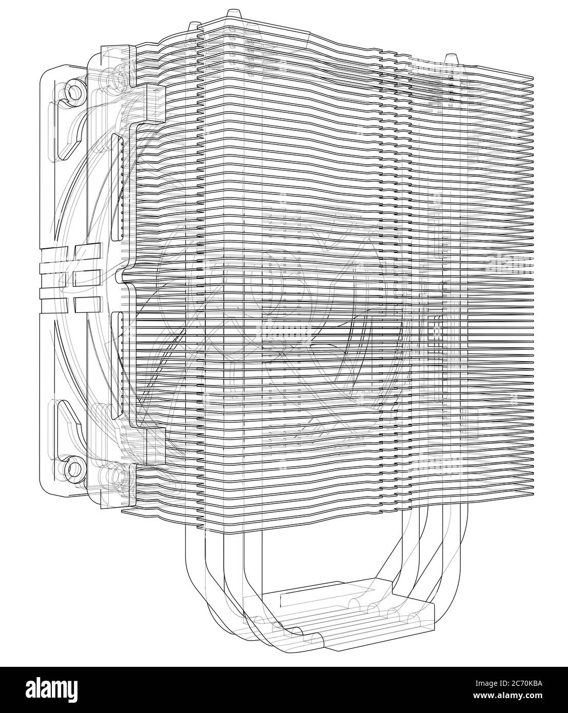 Cpu Coller Concept. 3D illustration Stock Photo - Alamy