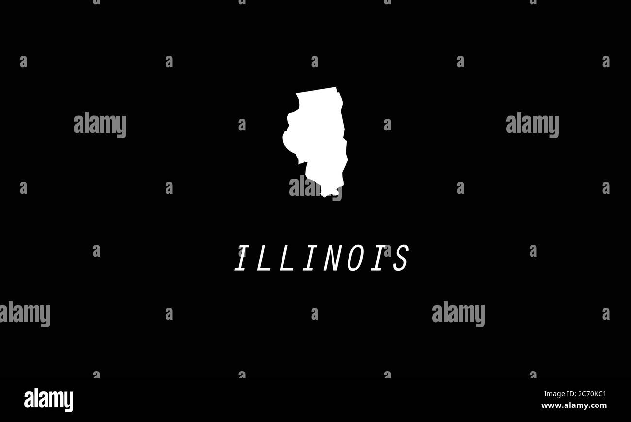 Illinois map outline U.S. vector illustration Stock Vector Image & Art ...