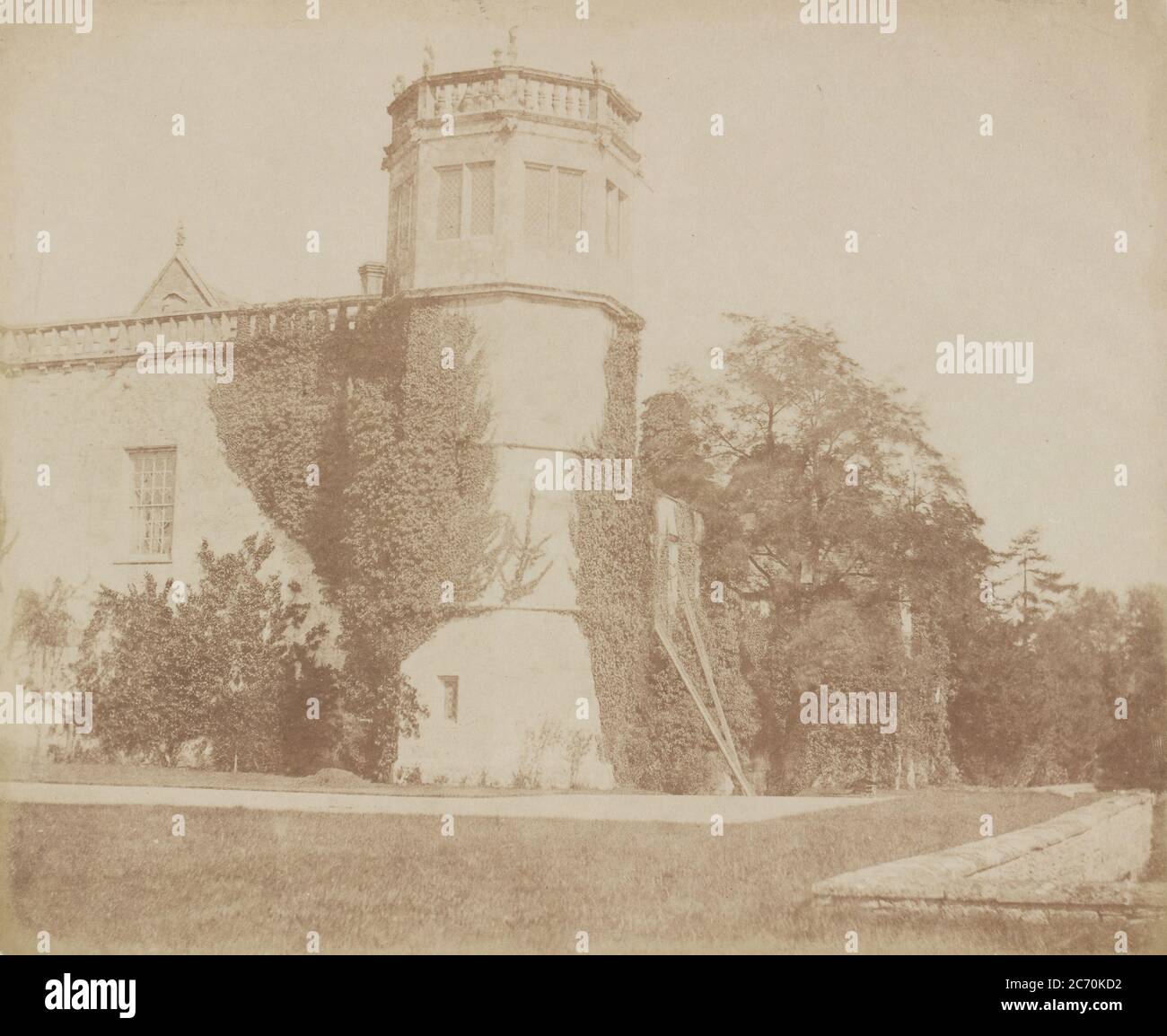 The Tower of Lacock Abbey, before February 1845 Stock Photo - Alamy