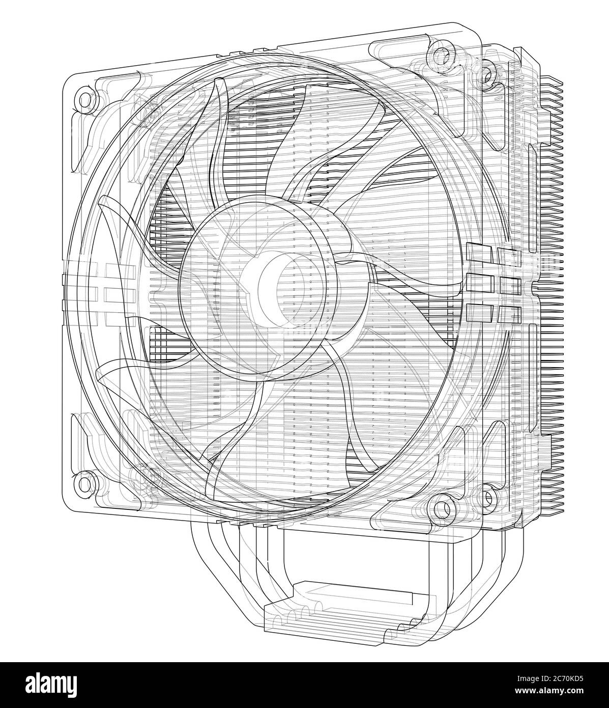 Cpu Coller Concept. 3D illustration Stock Photo - Alamy