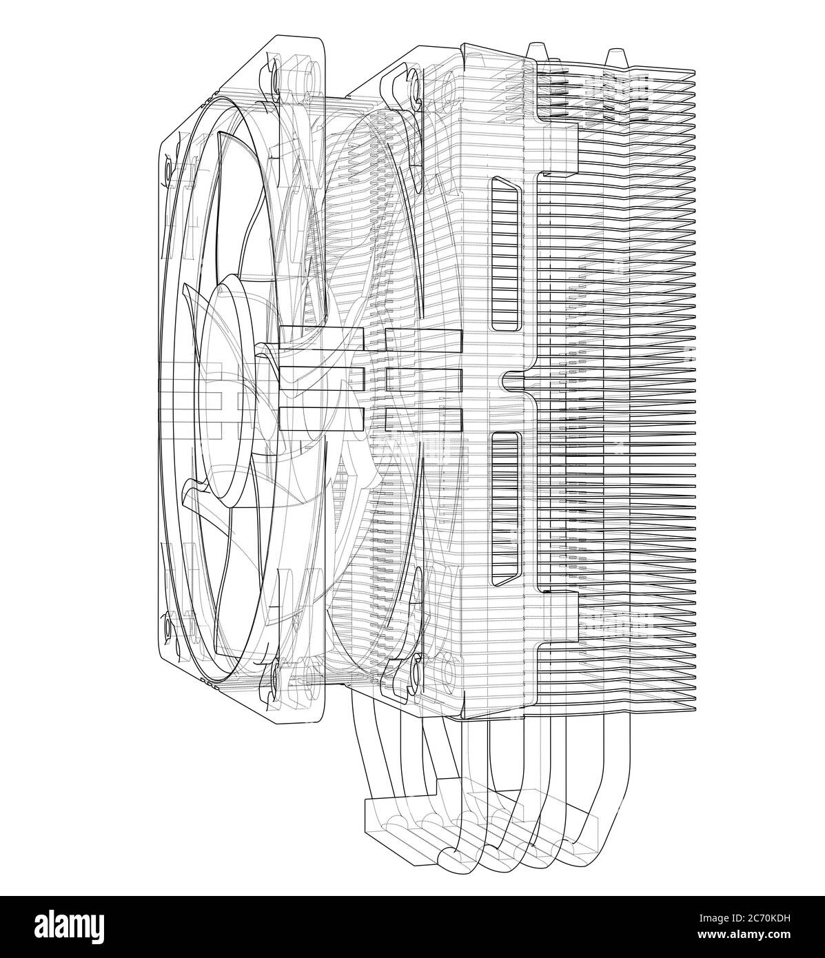 Cpu Coller Concept. 3D illustration Stock Photo - Alamy