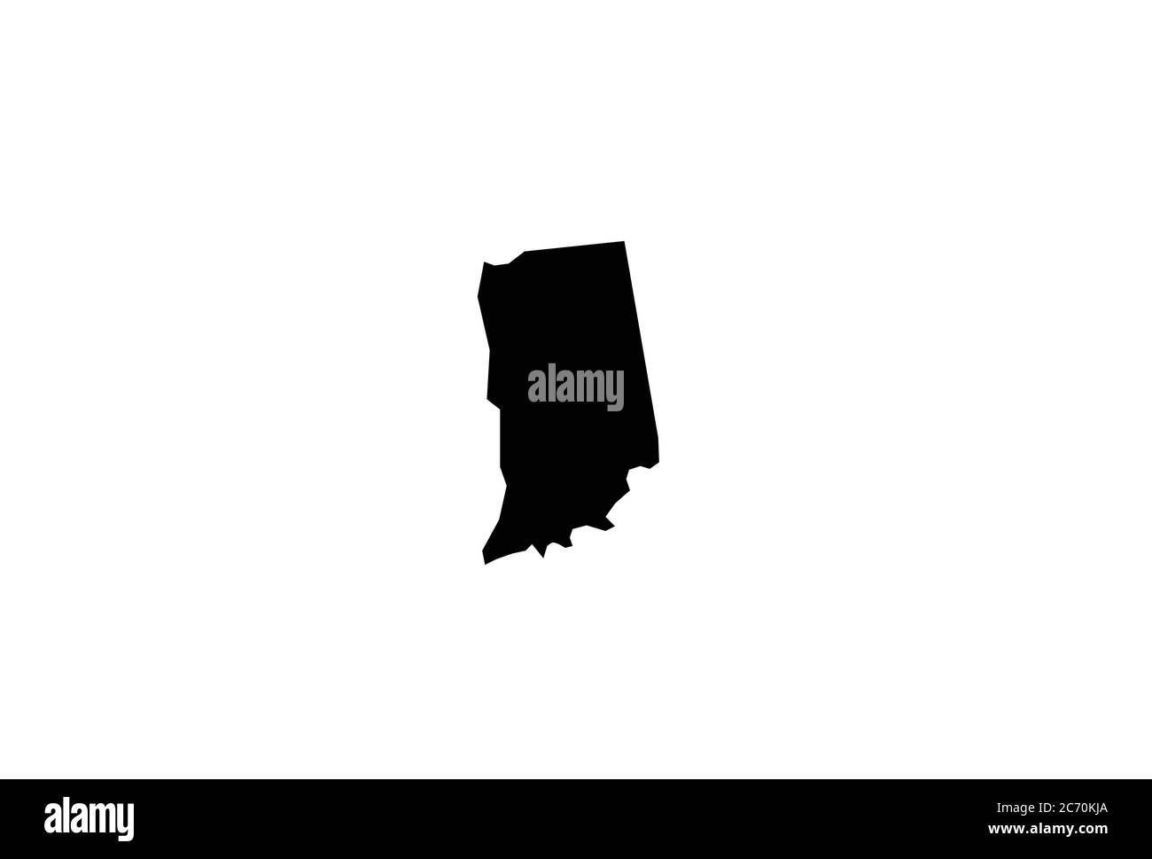 Indiana map outline U.S. state vector illustration Stock Vector Image ...