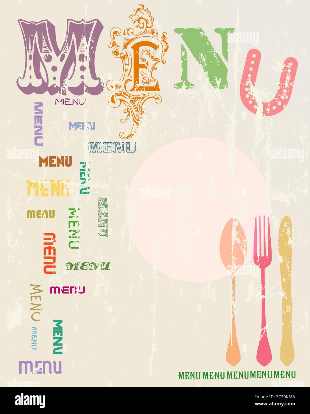 Menu card design template,free copy space Stock Vector Image & Art - Alamy