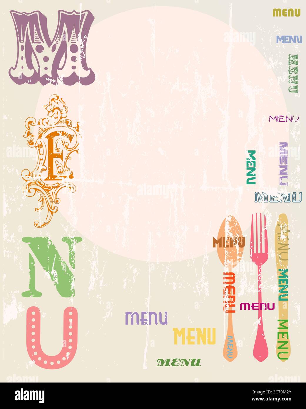 Menu card design template,free copy space Stock Vector Image & Art - Alamy
