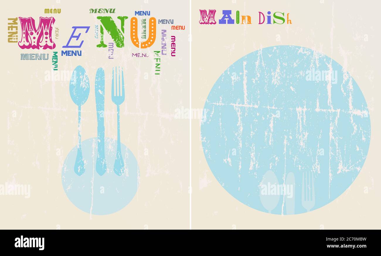 Menu card design template, vector illustration Stock Vector Image & Art ...