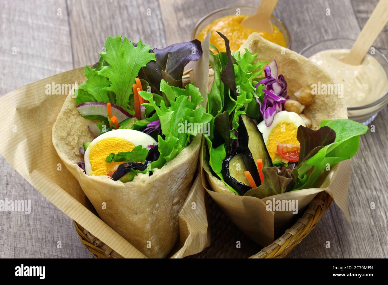 sabich: israeli pita sandwich with fried eggplant, hard boiled egg ...