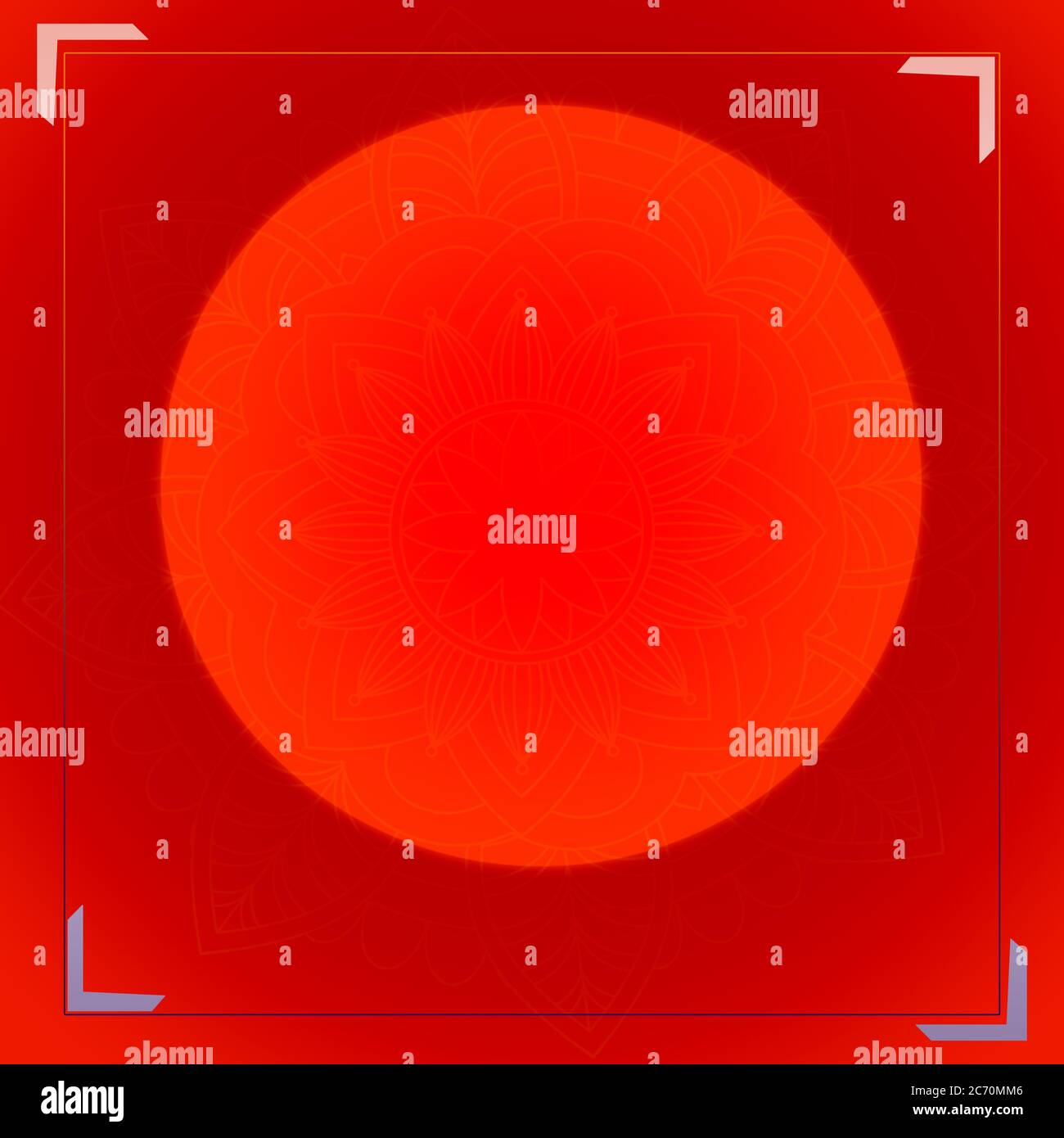 Modern Red Circle With Frame & Pattern Background Template Design-For ...