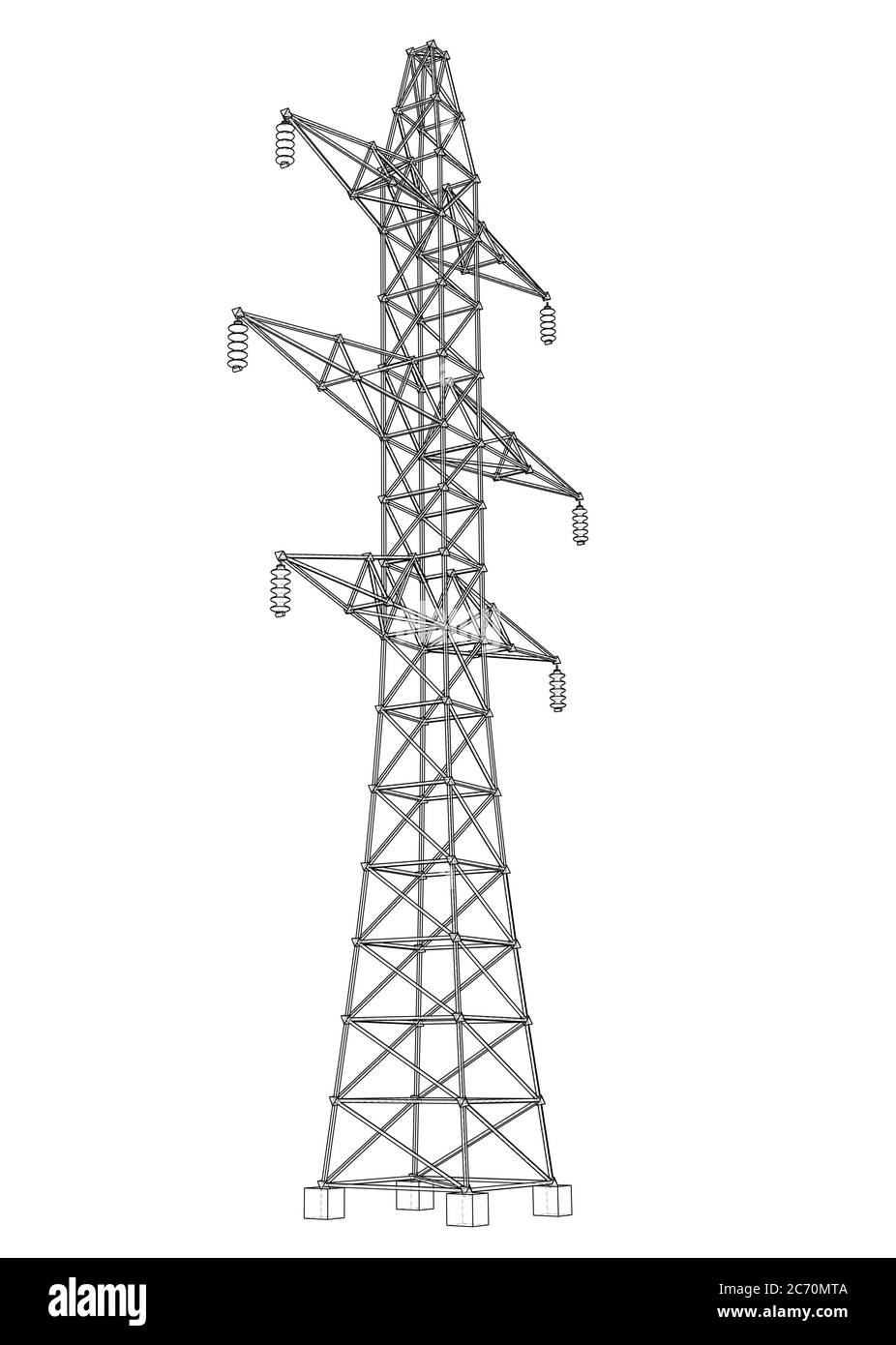 Electric pylon or electric tower concept Stock Photo - Alamy
