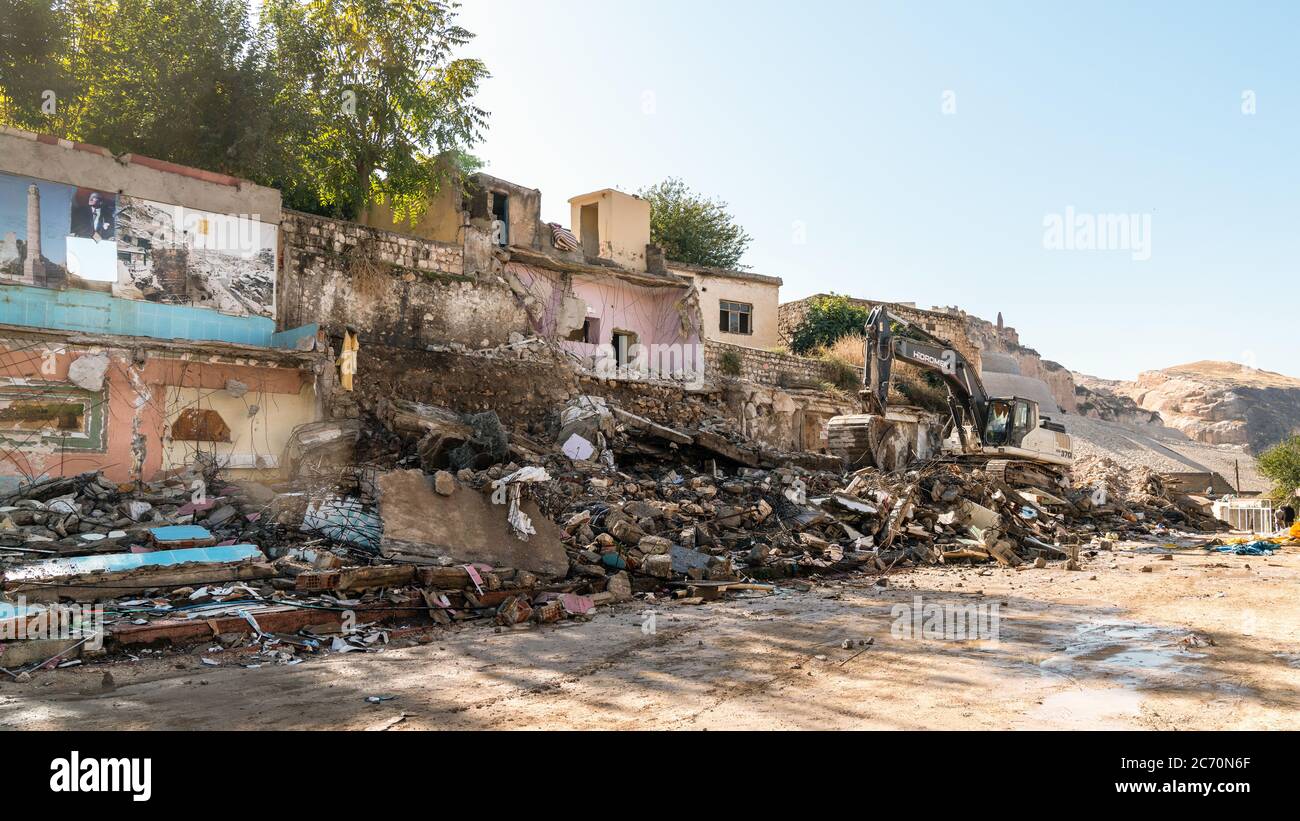 Hasankeyf, Turkey - October 2019: Remains of the town of Hasankeyf on ...