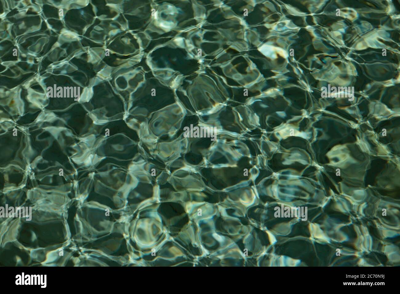 Different figures of water and light on the bottom of a pool Stock ...