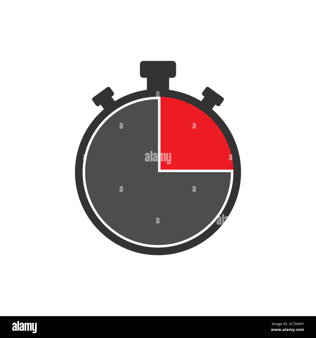 Stopwatch. Simple vector icon isolated on a white background for ...
