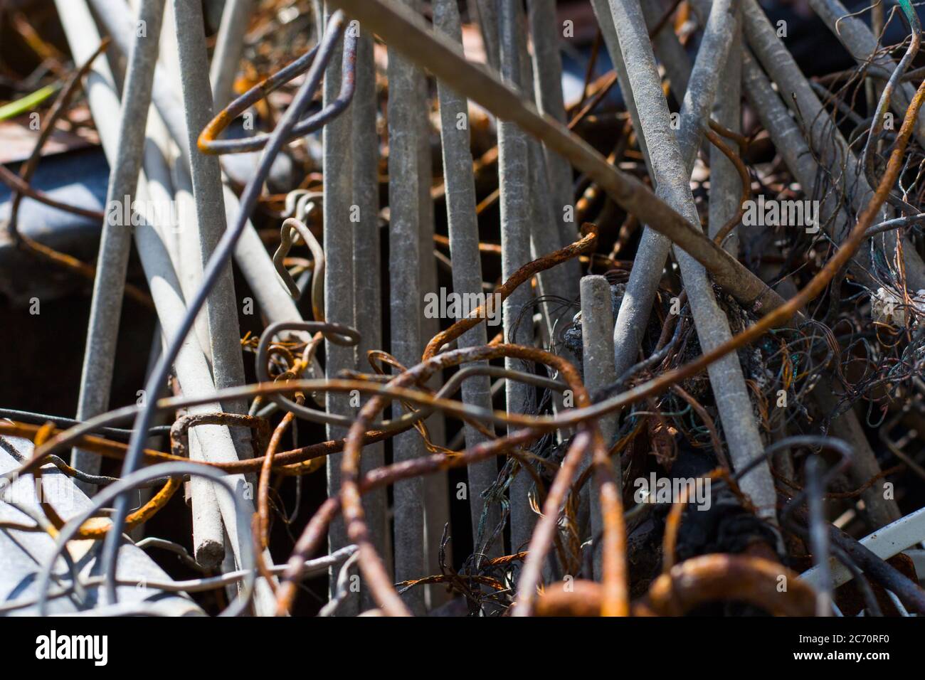 Scrap-iron material background, old and dry manufacture and metallurgy ...