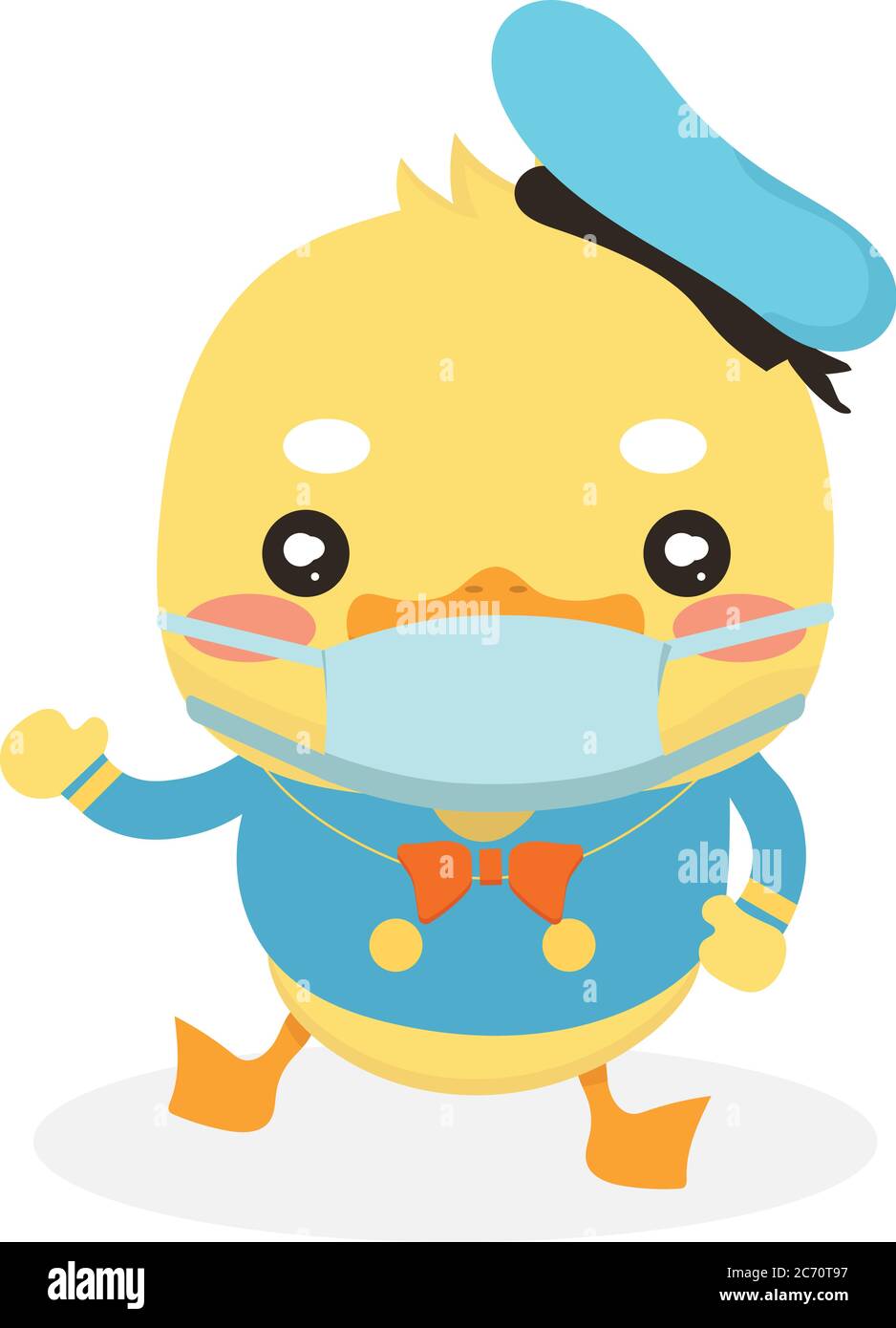 vector covid-19 virus face mask cartoon animal illustration Stock ...