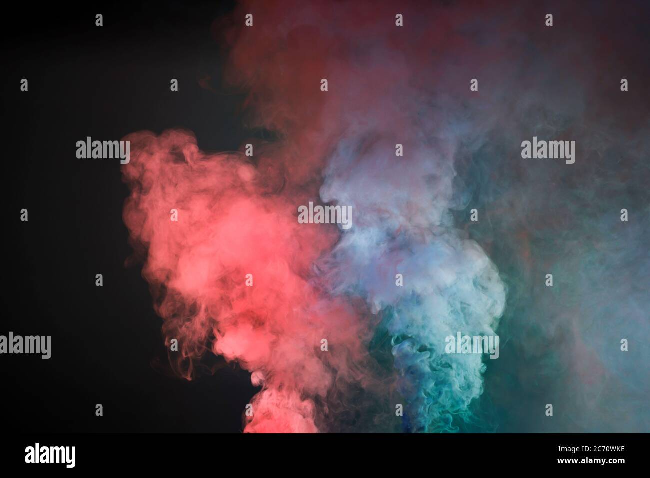 Violet and blue smoke texture on a black background Stock Photo - Alamy
