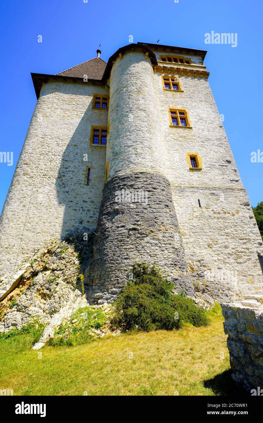 Impressive Valangin Castle (Château), canton Neuchatel, Switzerland ...
