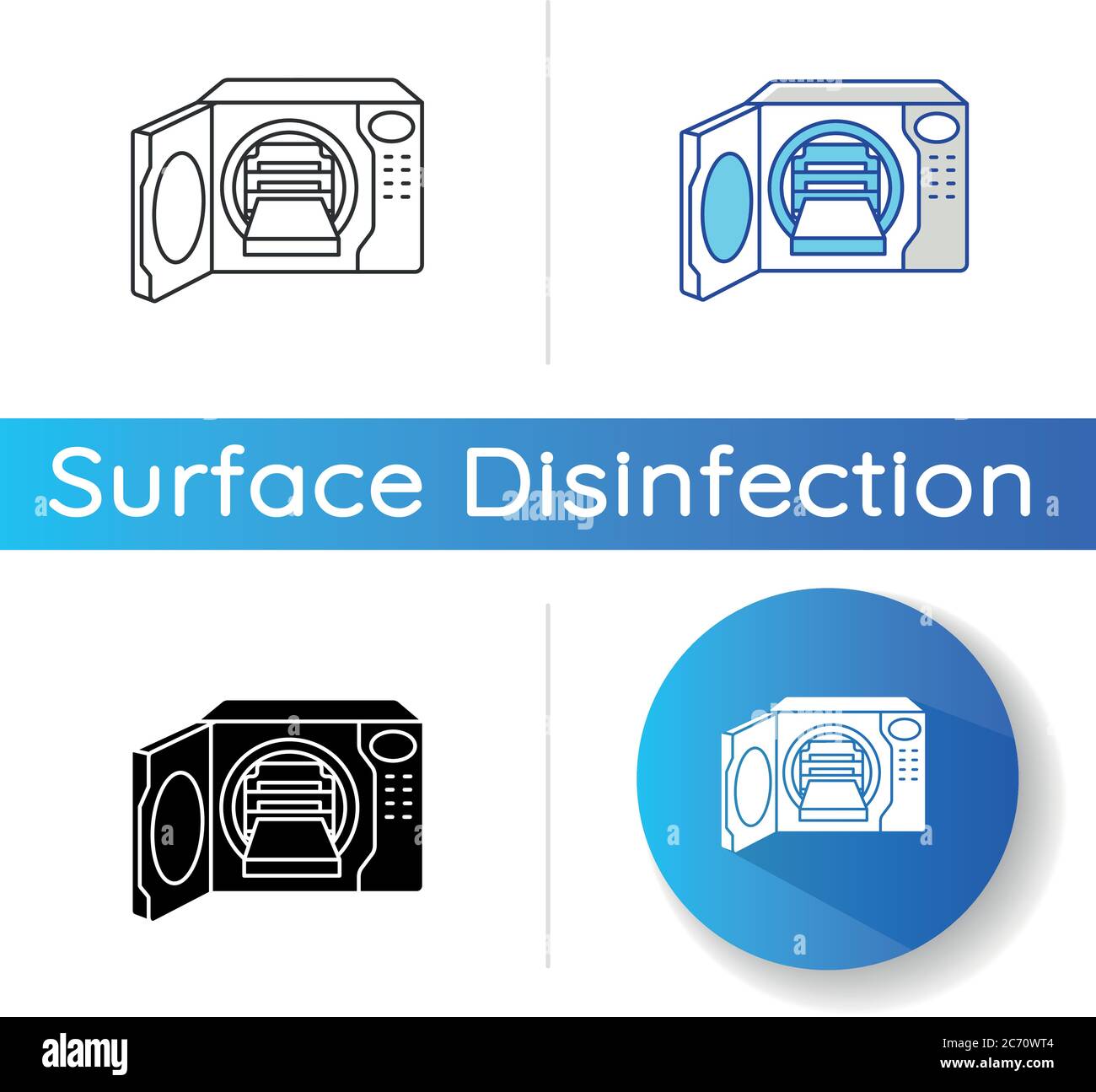 Steam autoclave icon. Linear black and RGB color styles. Professional ...