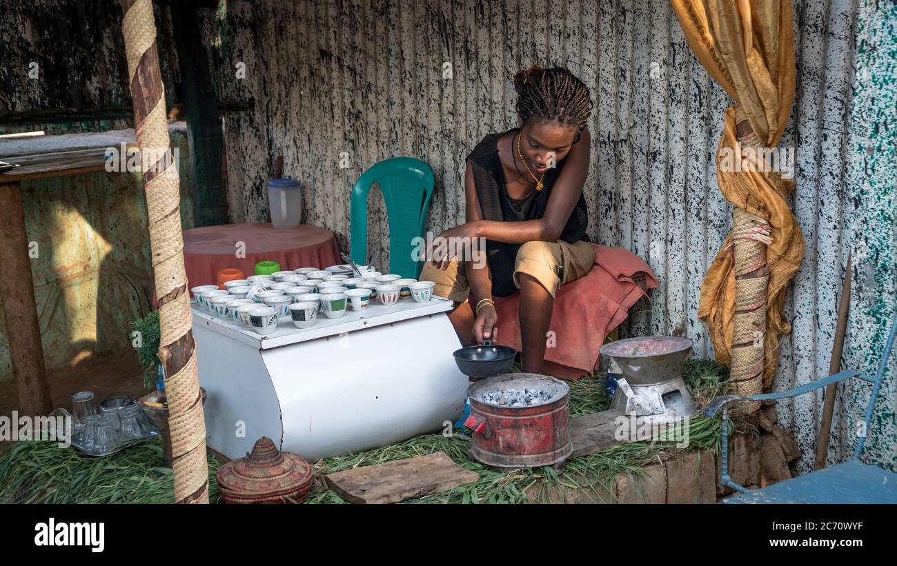 Traditional coffee making ethiopia africa hi-res stock photography and ...