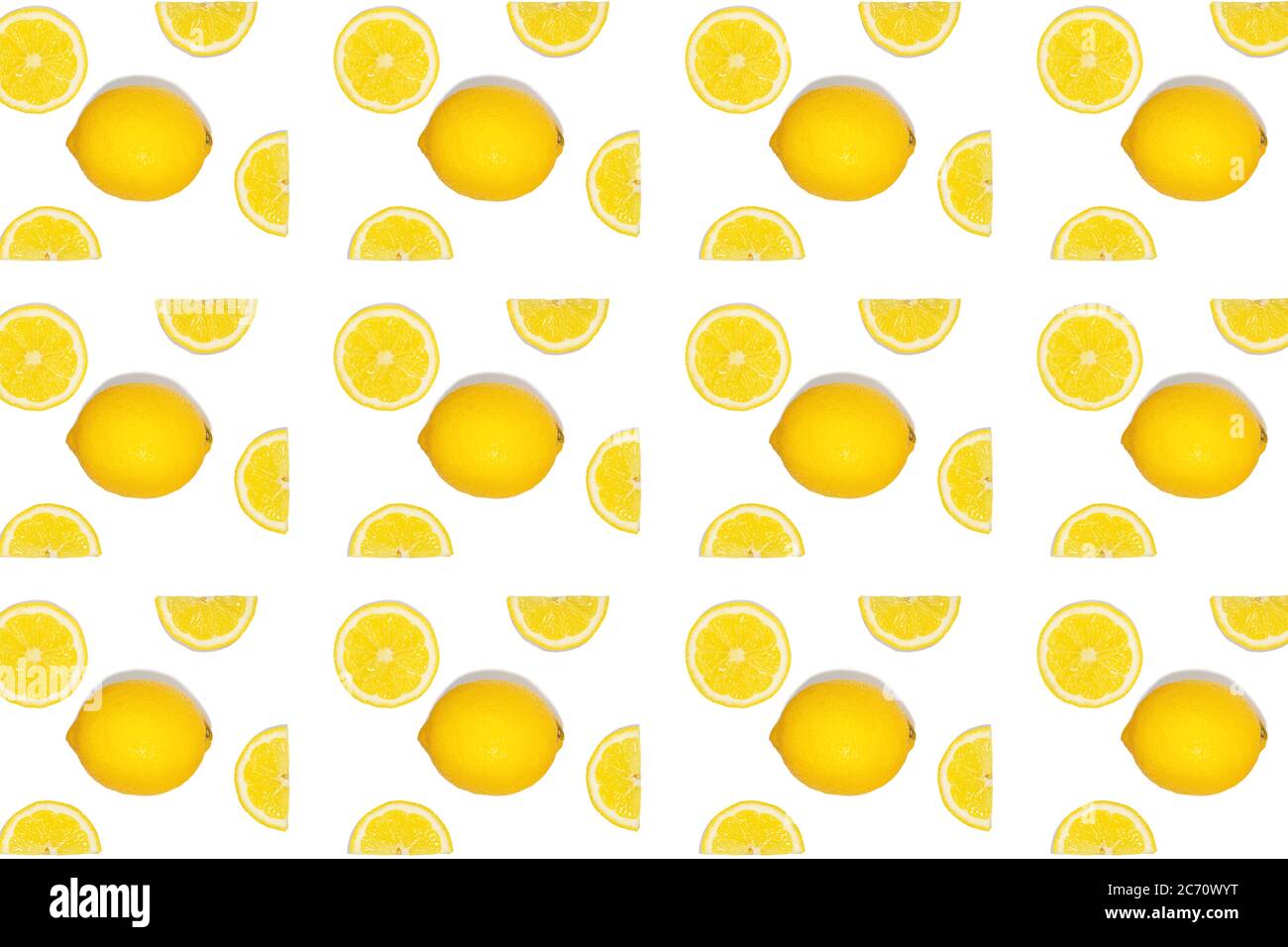 Pattern with lemon fruits. Tropical abstract geometric balance ...