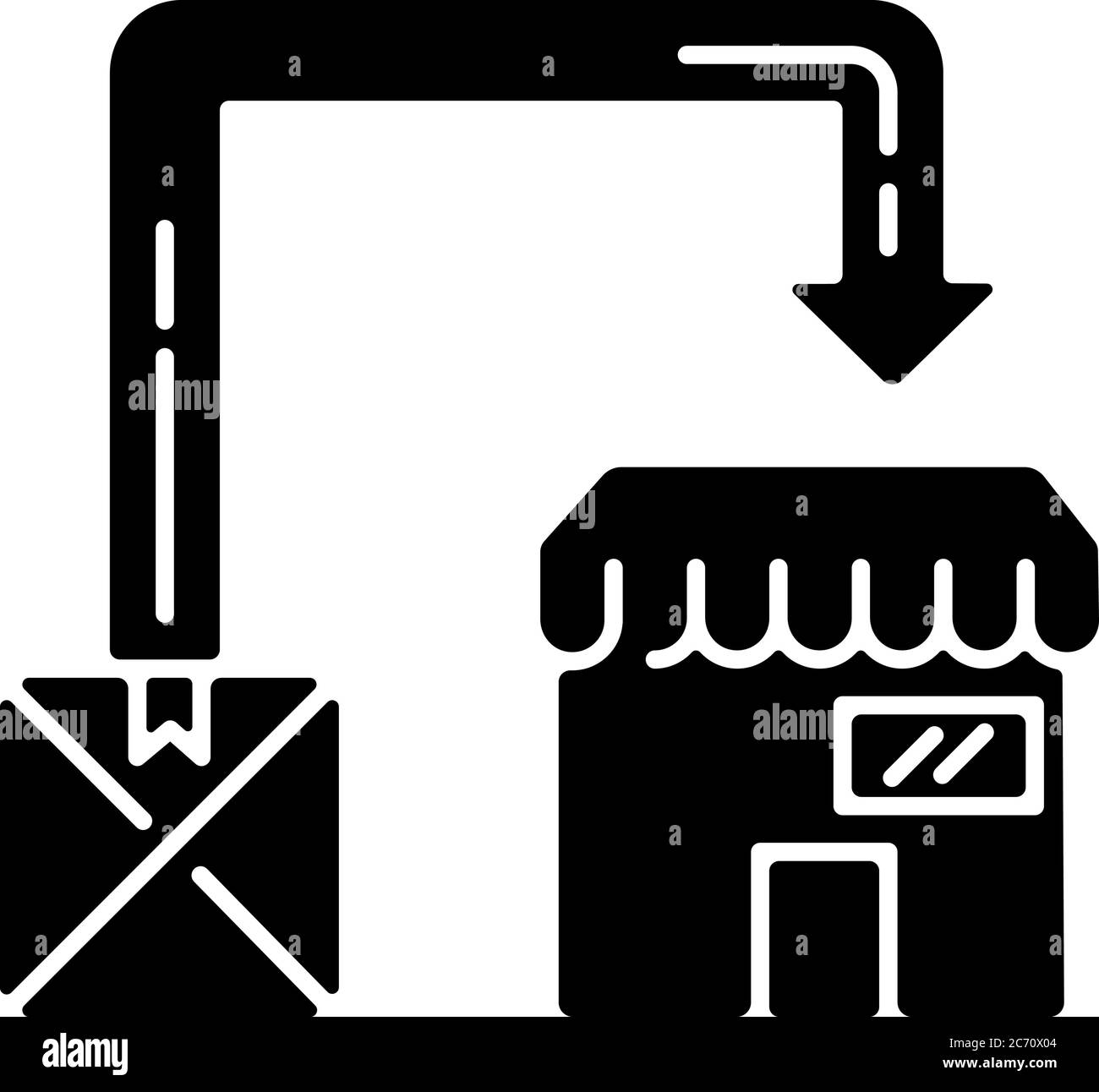 Post manufacturing black glyph icon. Post production, commercial ...