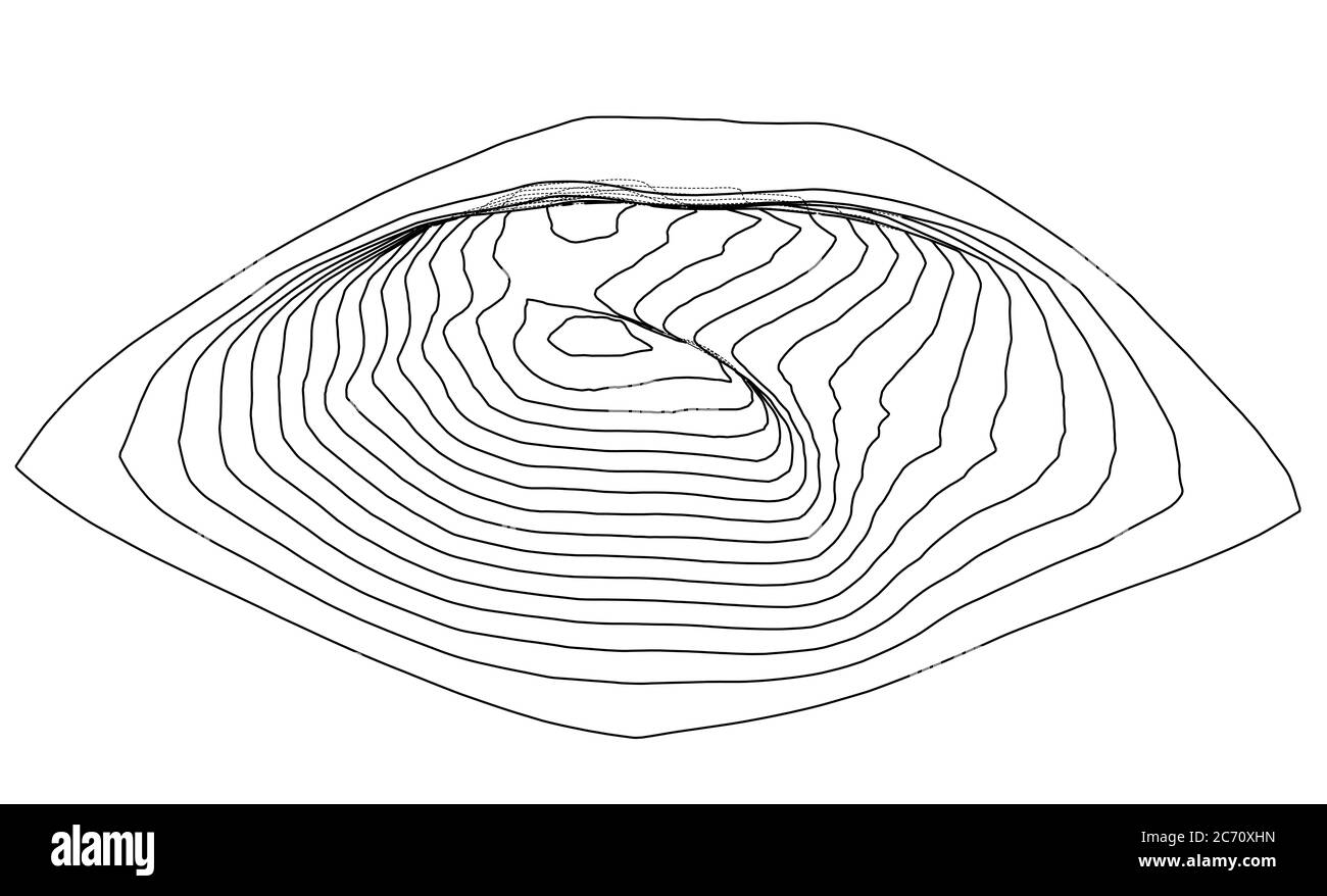 Abstract digital landscape outline Stock Photo - Alamy