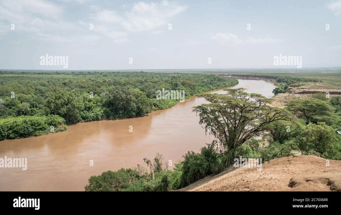 Omo river in Omo Valley, Omorate, Ethiopia Stock Photo - Alamy