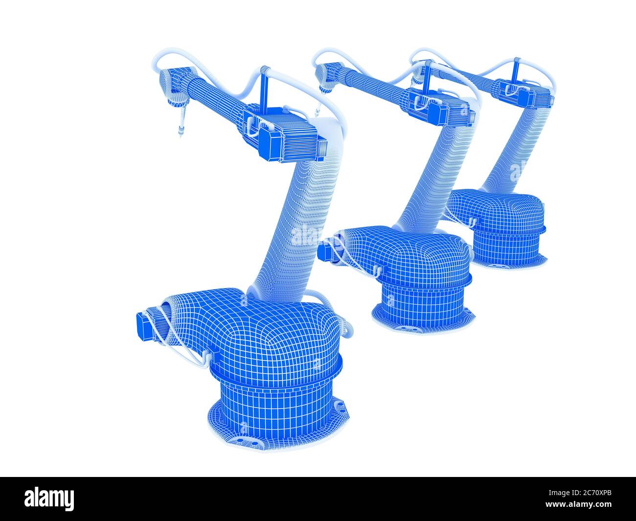 3d illustration of an Industrial Robot Isolated On White Stock Photo ...